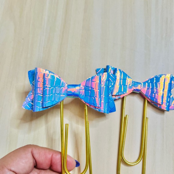 Hand Crafted | Office | Happy Planner Bow Paper Clips Jumbo Size 2 Pcs ...